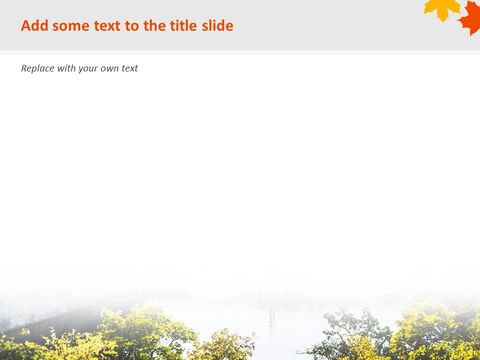 Landscape of City in Fall - Free Presentation Template