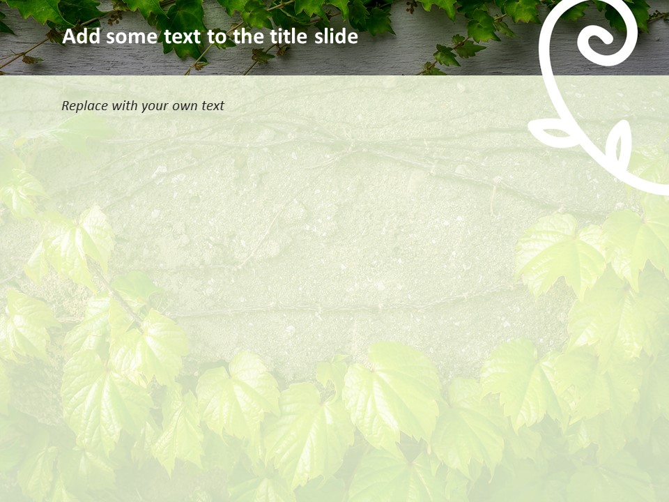 Trees Twisted with Ivy - Free Presentation Templates