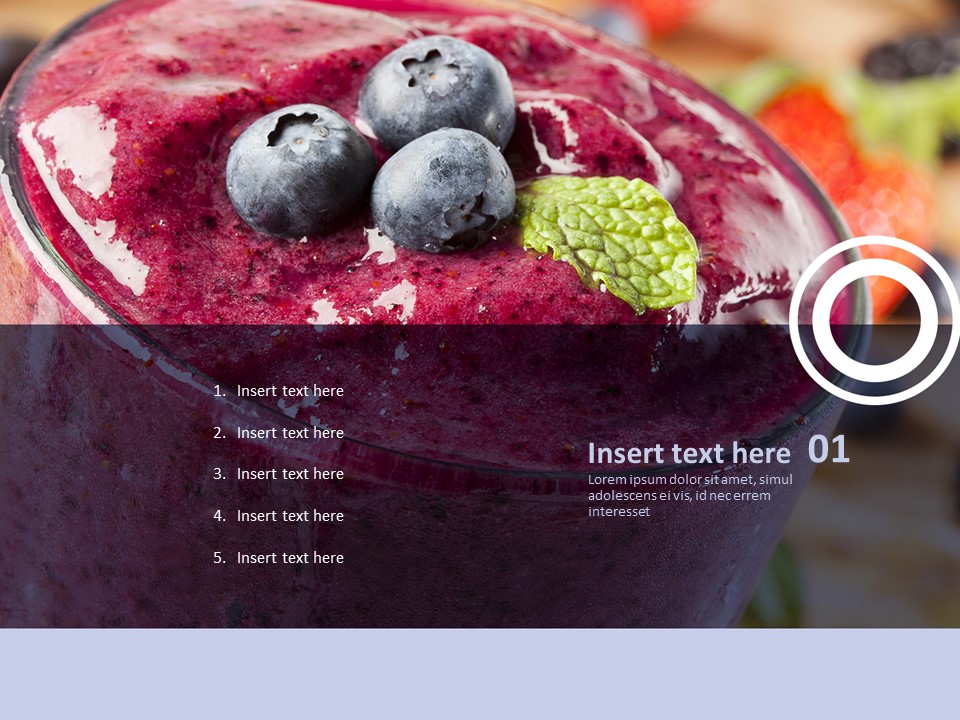 Blueberry Smoothies - Free Google Slides Template Design
