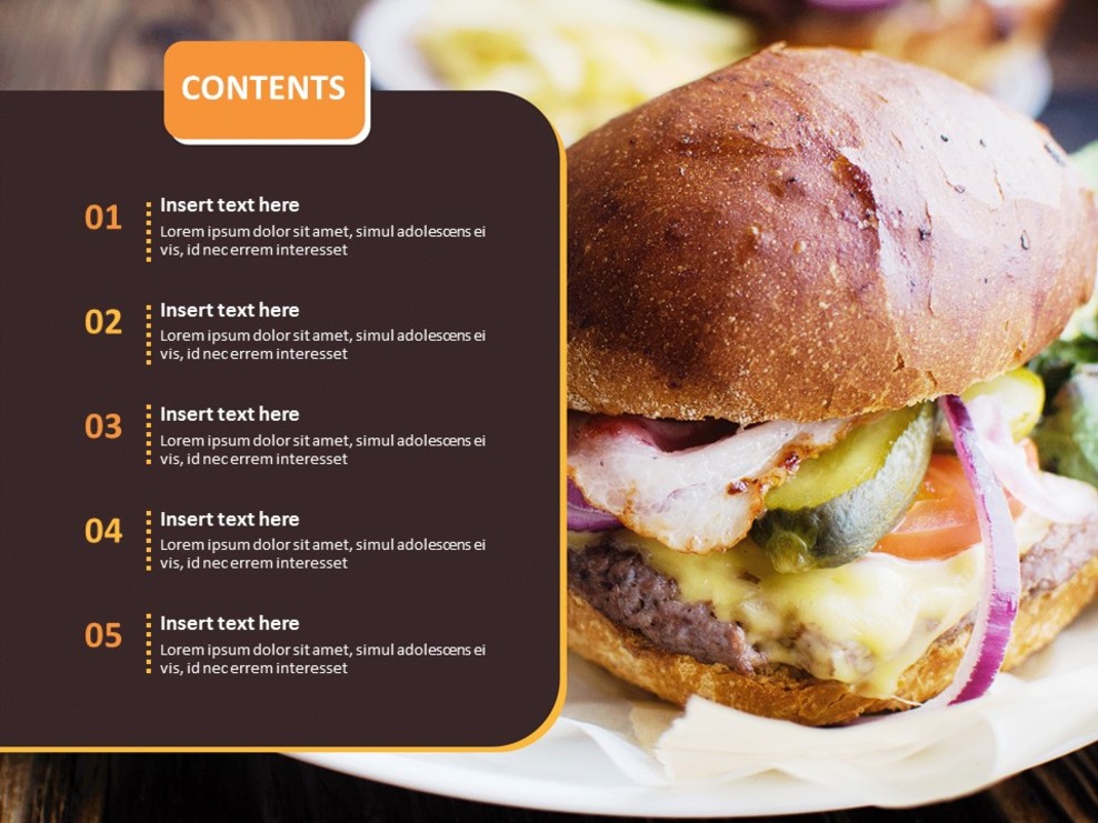 Delicious Hamburger - Free Presentation Template