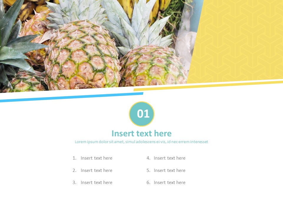 Free Presentation Template - Pineapples