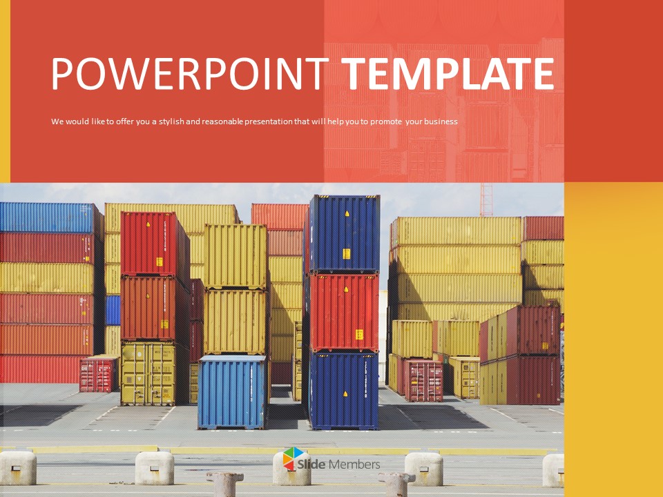 Containers for Trade - Free Google Slides Template Design