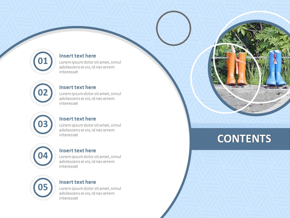 Early Rainy Season and Rain Shoes - Google Slides Template Free Download