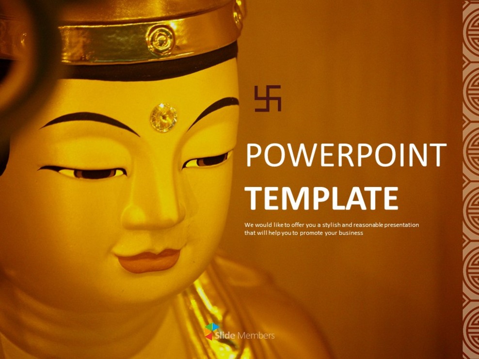 Free Google Slides Template - Statue of the Buddha