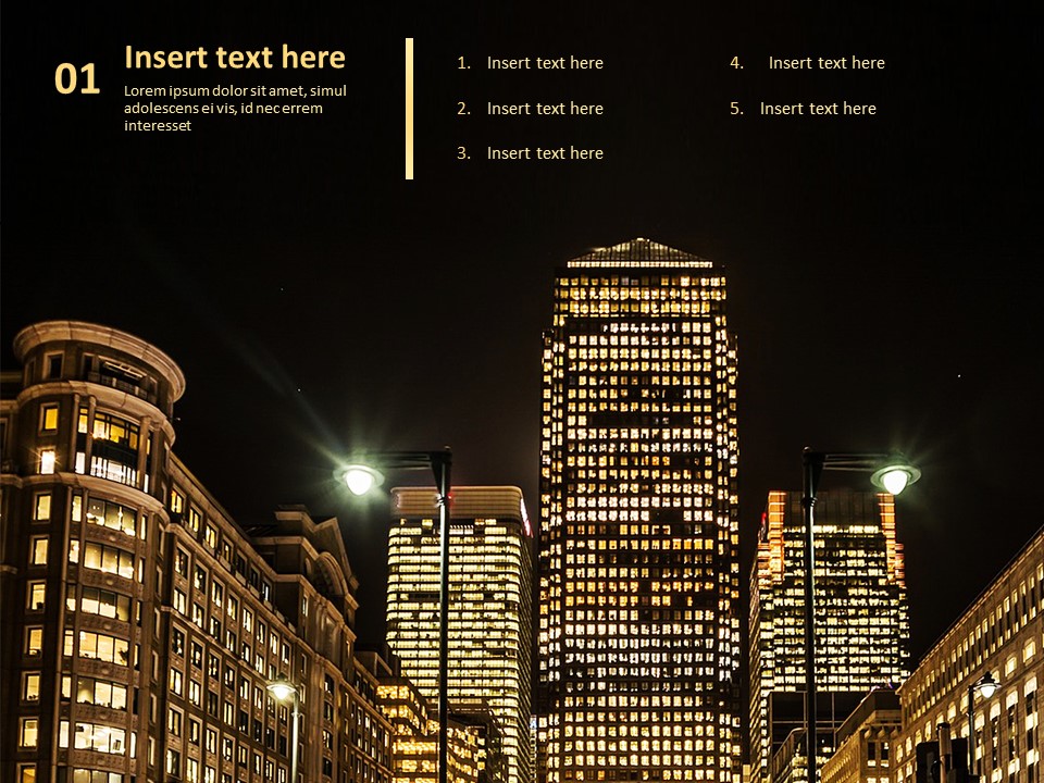 Google Slides online Free - Fancy Night View