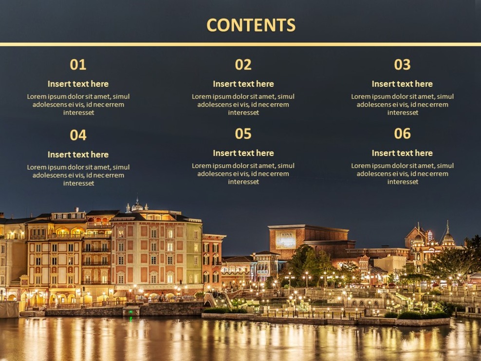 Google Slides online Free - Fancy Night View