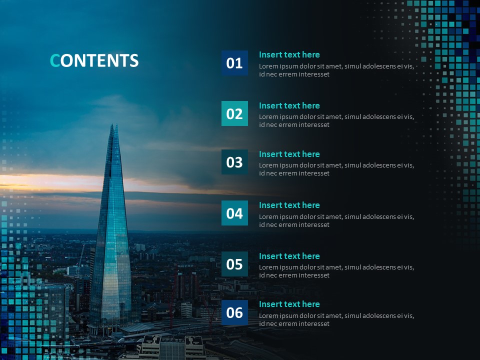 High Skyscrapers - Google Slides Images Free Download