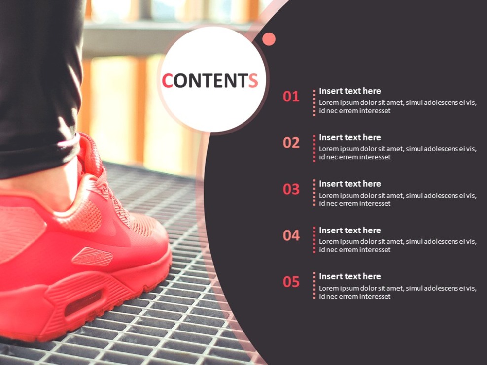 Pink Running Shoes - Free Presentation Template