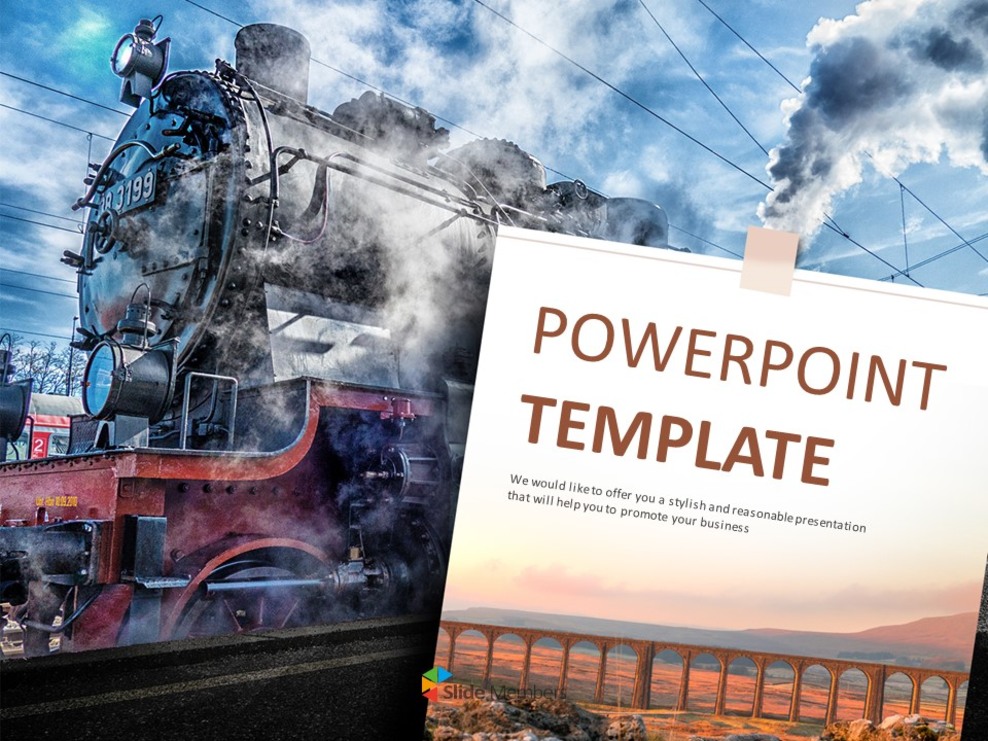 Free Google Slides Templates - Steam Locomotive