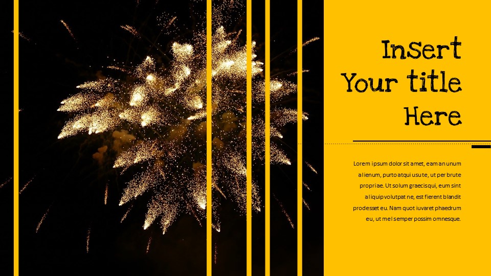 Fireworks Festival Simple Google Slides Templates