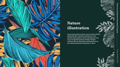 Flower line illustration Easy Slides Design