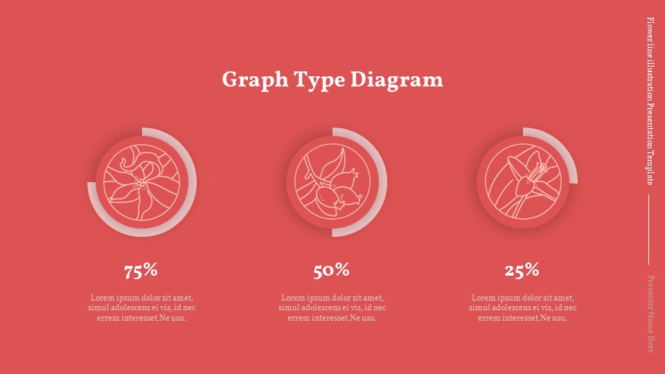 Flower line illustration Easy Slides Design