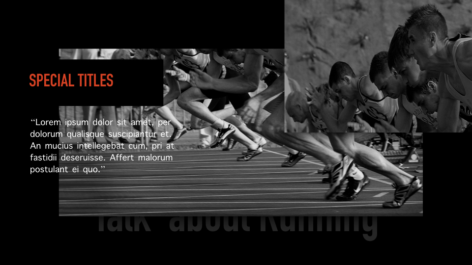 Talk about Running Keynote Presentation Template