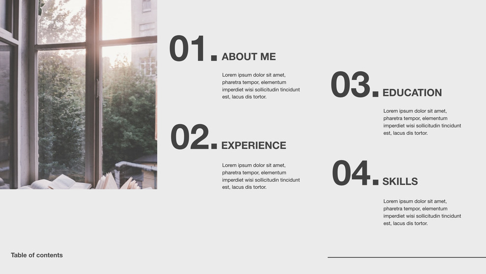 Minimalistic Resume Template PowerPoint for mac|Business|Keynote