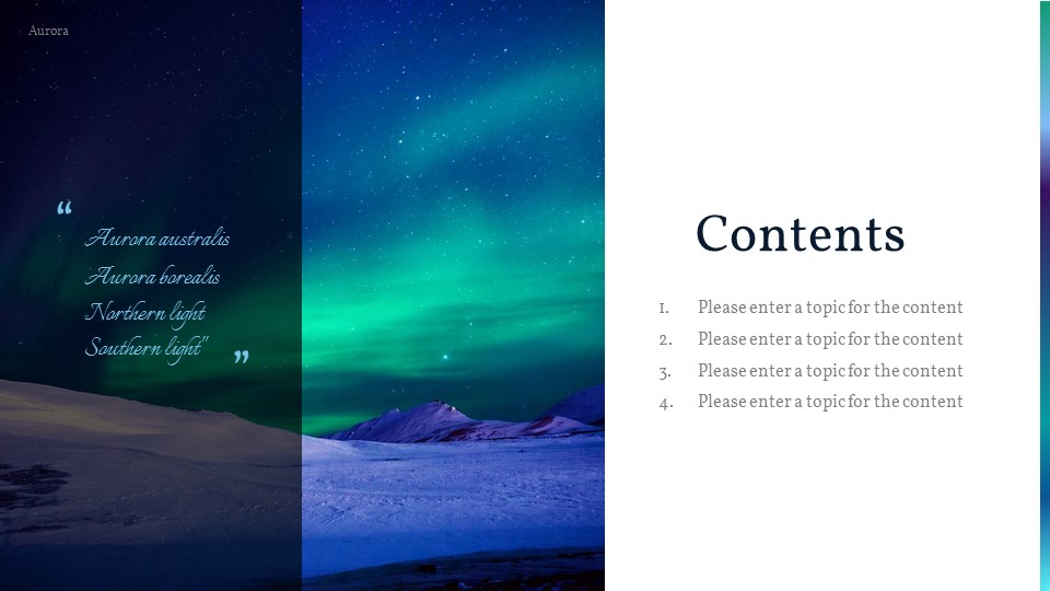 Aurora Easy Slides Design