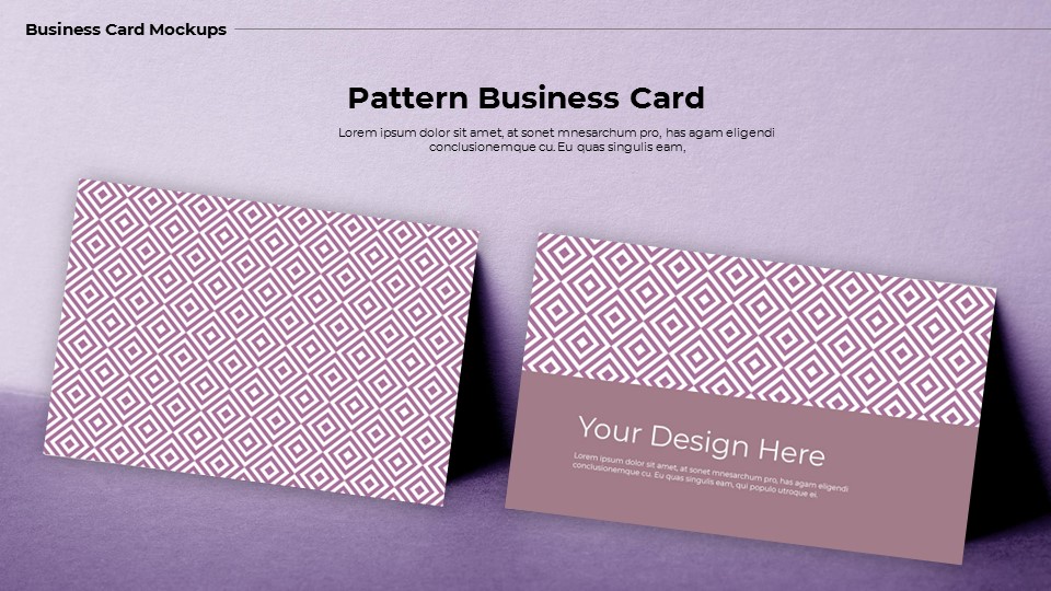 Business Card Mockups Google Slides for mac