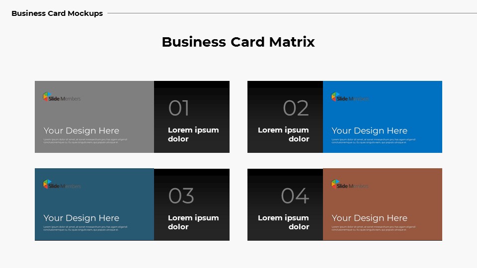 Business Card Mockups Google Slides for mac