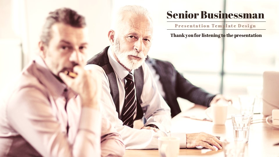 Senior Businessman Google Slides Themes for Presentations