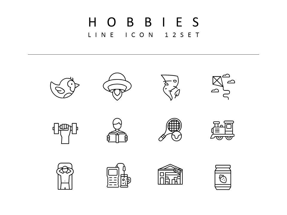 Hobbies Icons Vectors