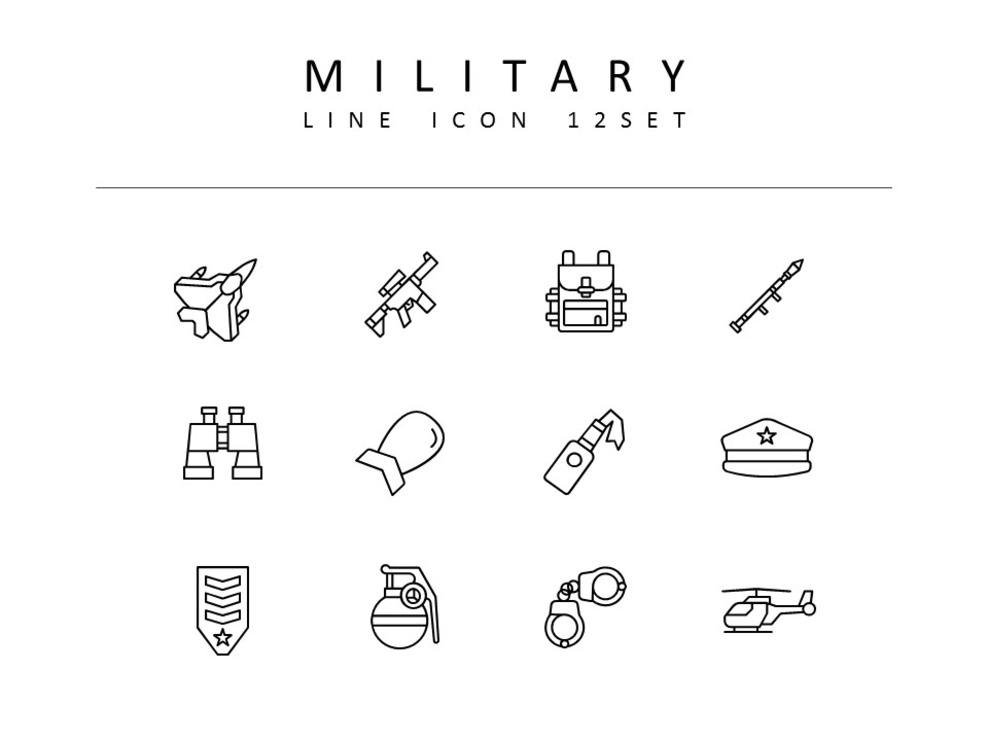 Military Icons Set