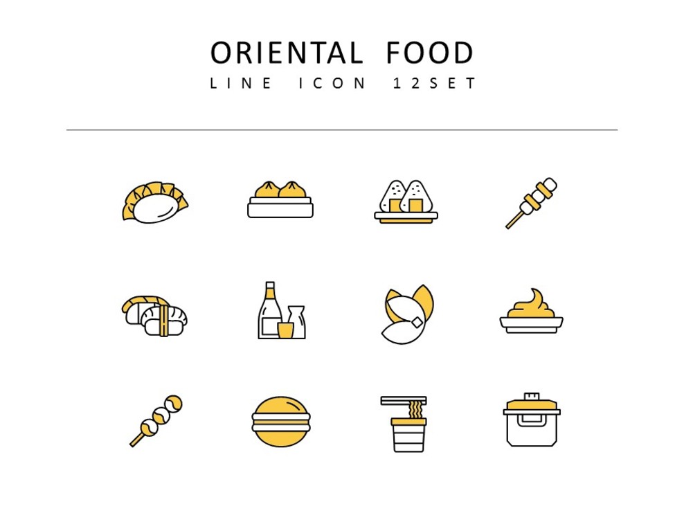 Oriental Food Icons