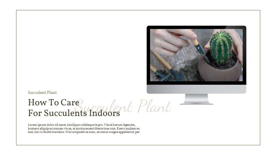 Succulent Plant PowerPoint to Google Slides