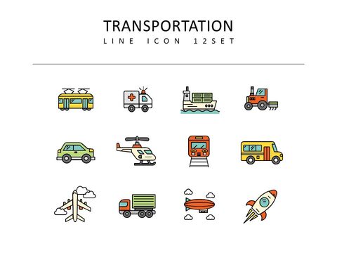Transportation Icons Set