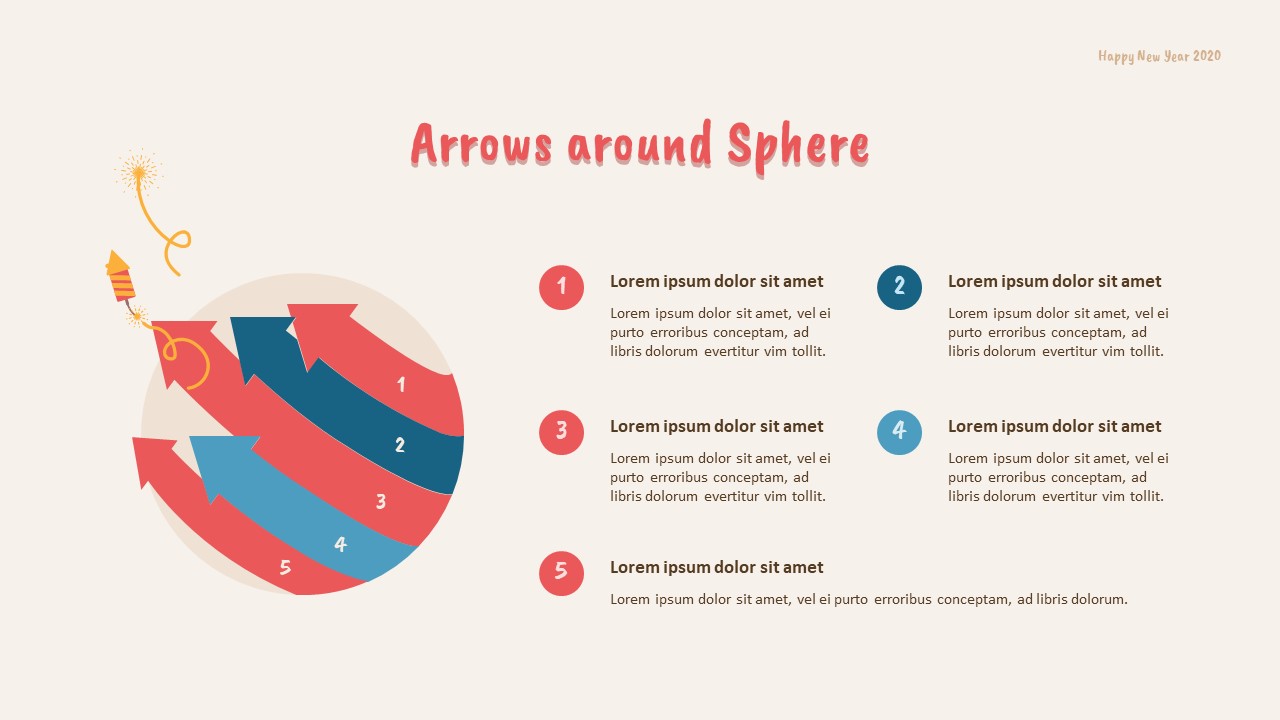 Happy New Year 2020 Easy PowerPoint Design