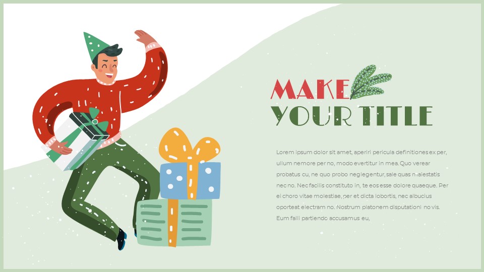 Happy Christmas Easy Google Slides Template