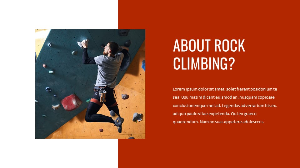 Motivated rock-climber Google Slides Themes
