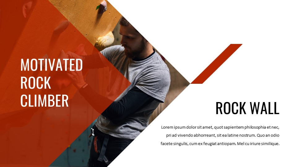 Motivated rock-climber Google Slides Themes