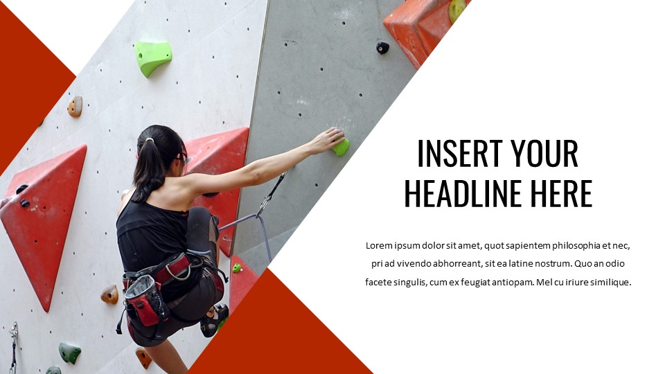 Motivated rock-climber Google Slides Themes
