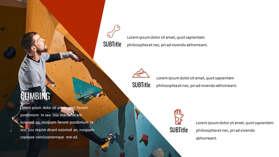 Motivated rock-climber Google Slides Themes