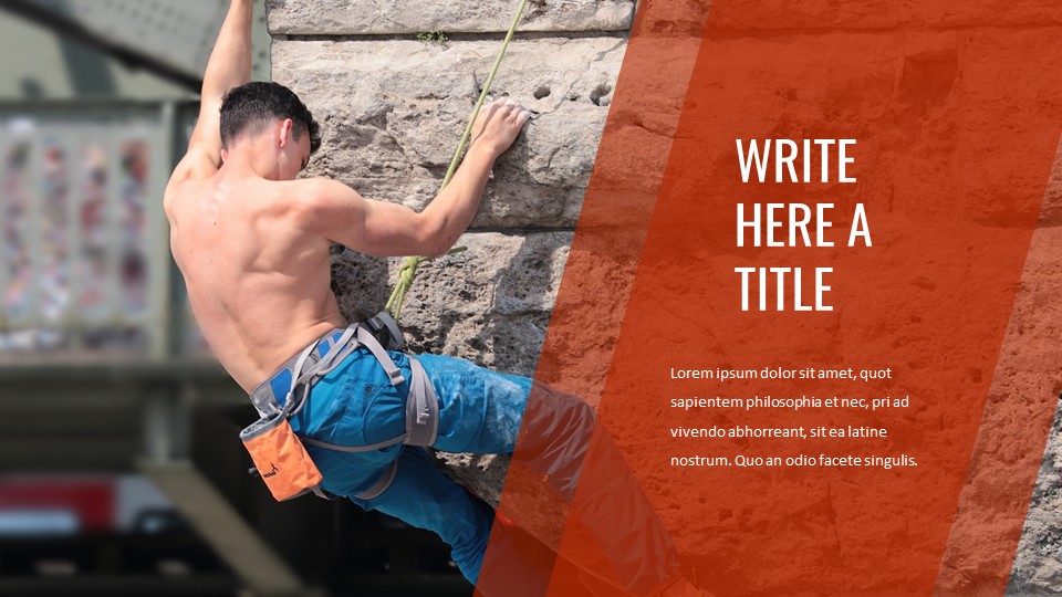 Motivated rock-climber Google Slides Themes