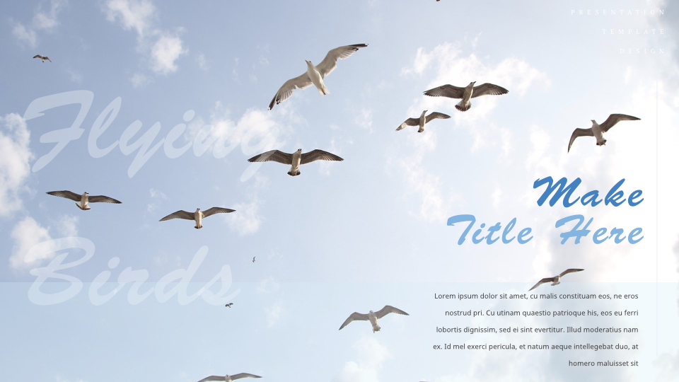 A Flying Bird PPTX Keynote|Lifestyle