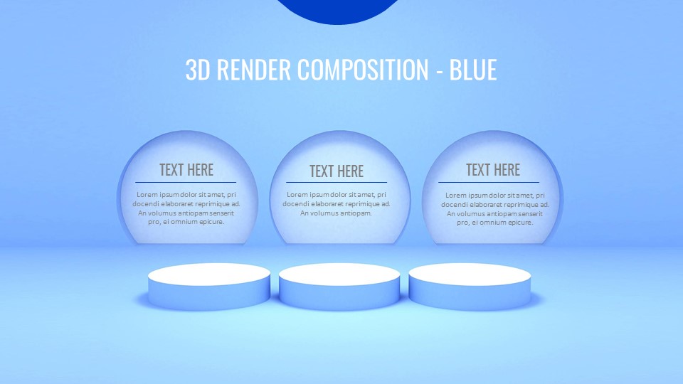 3D Render Composition Presentation Google Slides Templates