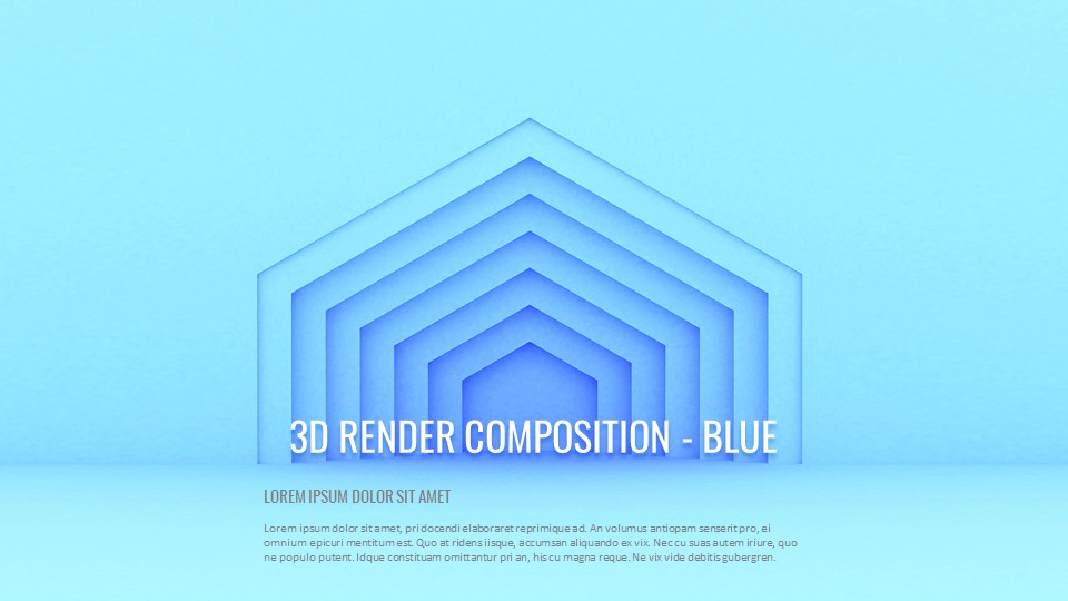 3D Render Composition Presentation Google Slides Templates