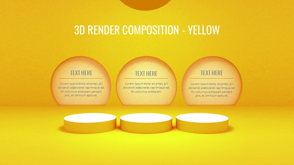3D Render Composition Presentation Google Slides Templates