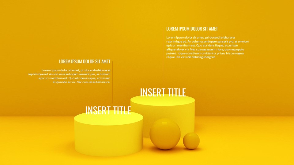 3D Render Composition Presentation Google Slides Templates