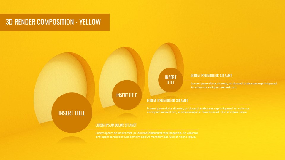 3D Render Composition Presentation Google Slides Templates