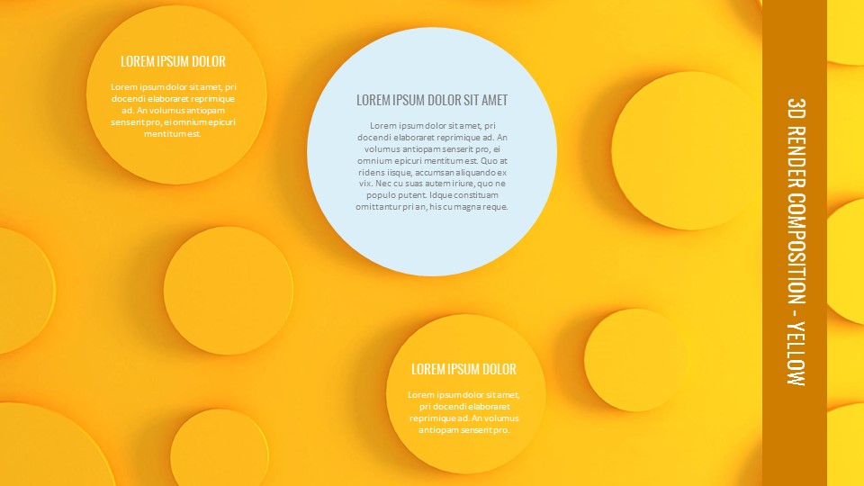 3D Render Composition Presentation Google Slides Templates