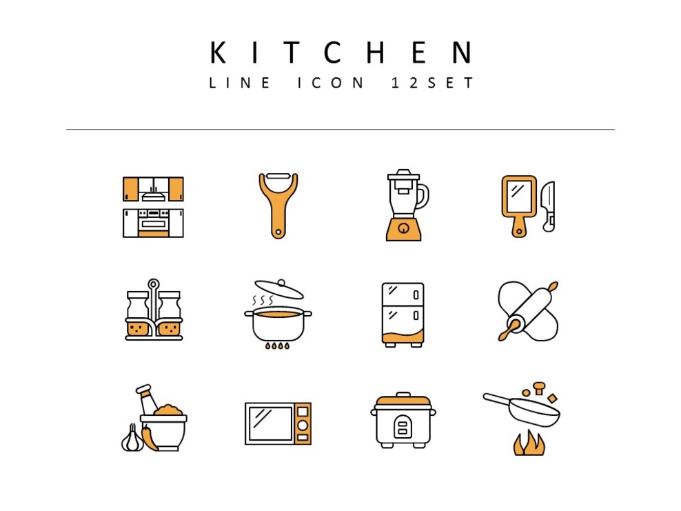 Kitchen Vector Icons Set