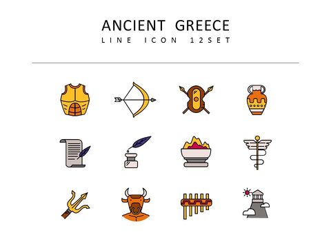 Ancient Greece Icons Vectors
