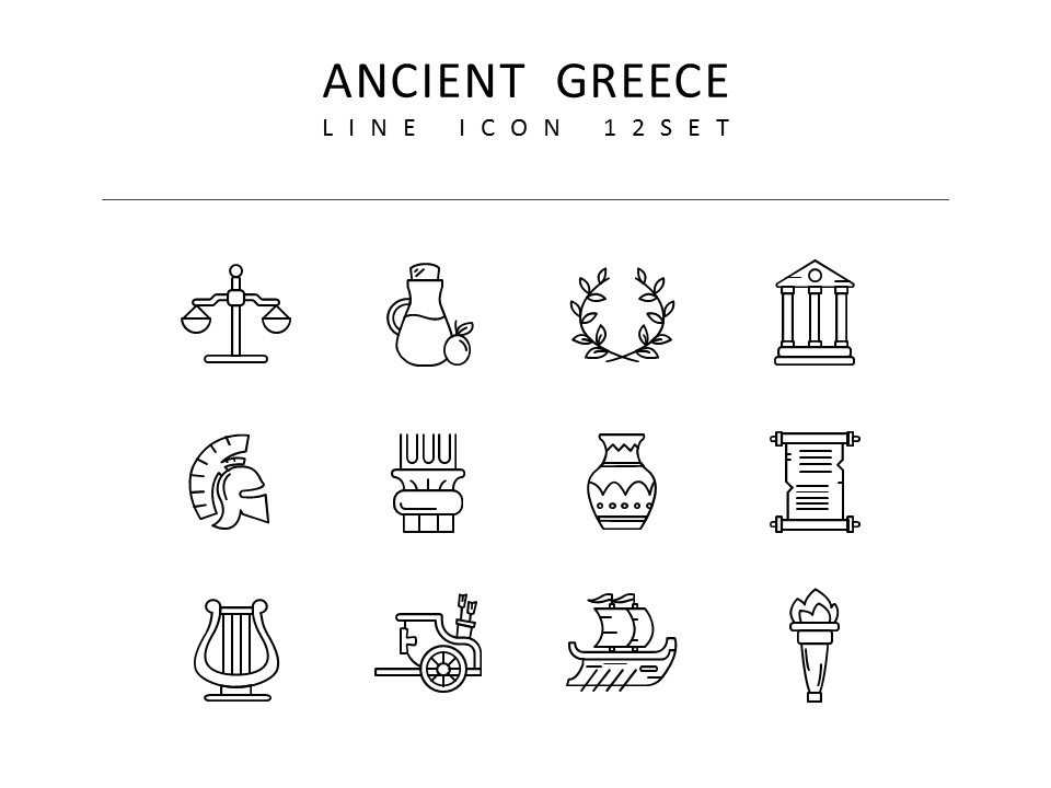Ancient Greece Vector Icons