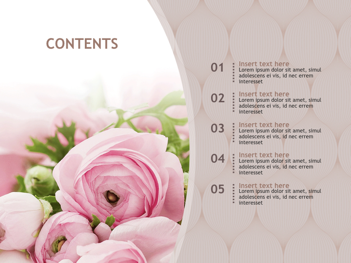 bouquet of flowers as a present - Keynote online Free