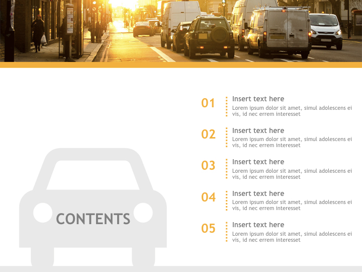 traffic jam - Free Presentation Template
