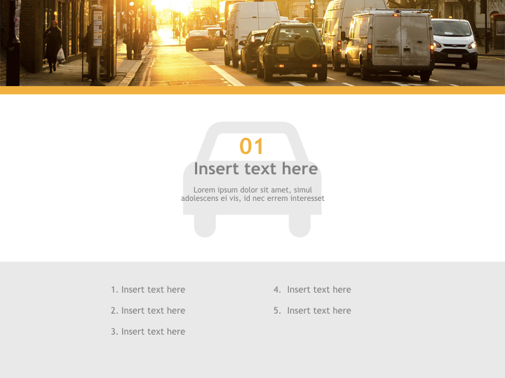 traffic jam - Free Presentation Template