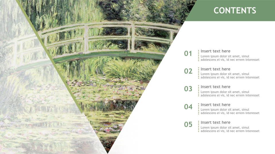 Claude Monet - Free Keynote Template|Slides