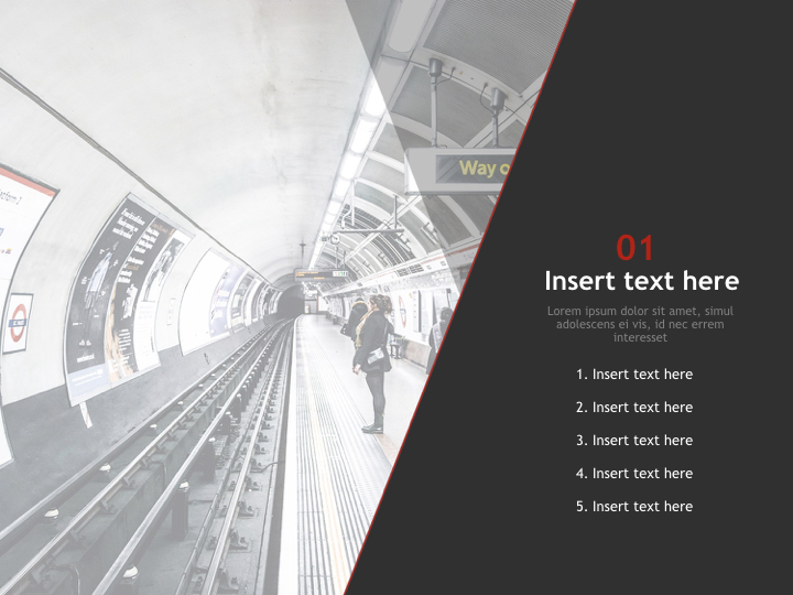 waiting on the subway - Free Presentation Templates
