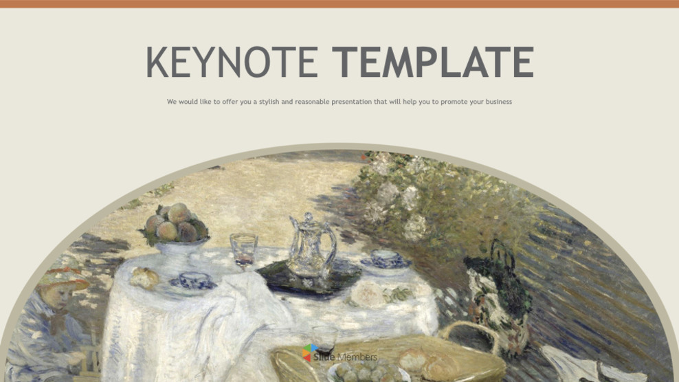 Free Presentation Template - Claude Monet |Keynote|Slides
